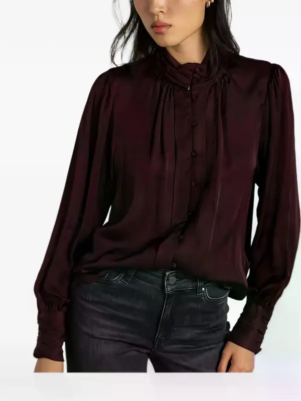 Maison123 May High-neck Gathered Blouse