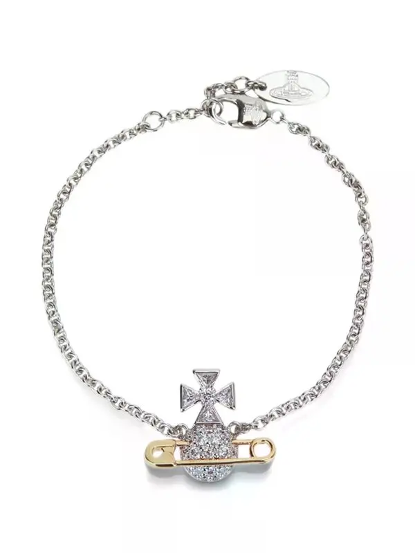 VIVIENNE WESTWOOD Orb Safety-pin Bracelet - Silver