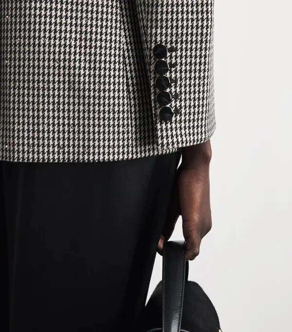 Veronica Beard Houndstooth Embellished Livvy Dickey Blazer