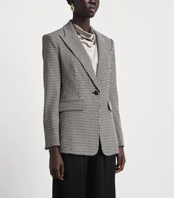 Veronica Beard Houndstooth Embellished Livvy Dickey Blazer