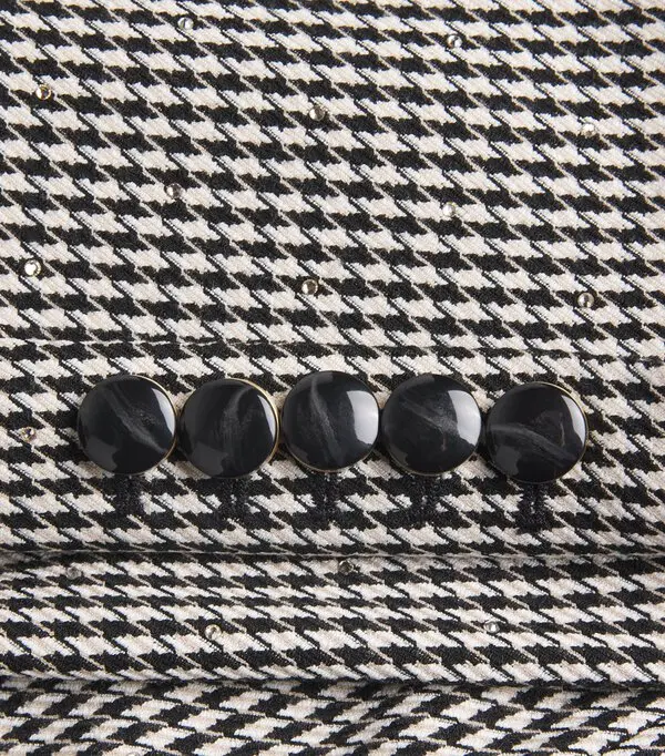 Veronica Beard Houndstooth Embellished Livvy Dickey Blazer