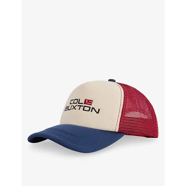 COLE BUXTON Flag Woven Trucker Hat - Red Navy