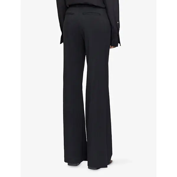 JOSEPH Morissey Flared-leg Mid-rise Stretch-wool Trousers