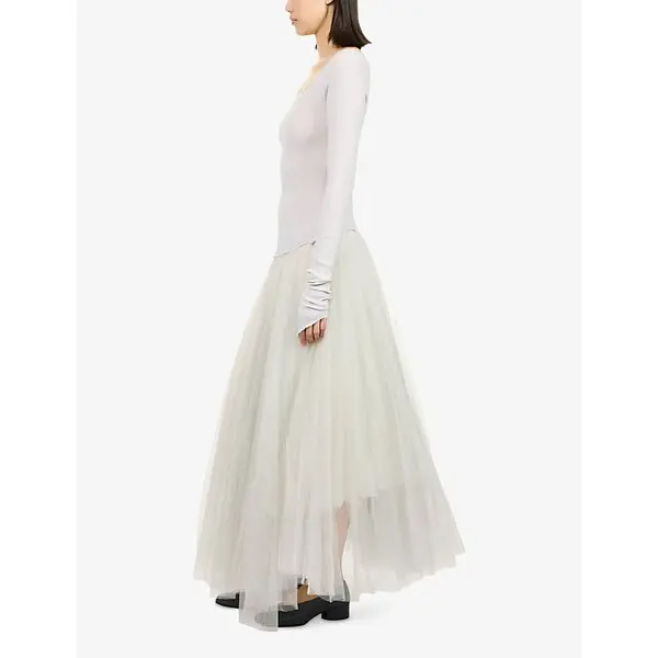 MARC LEBIHAN Textured Silk-blend Maxi Dress
