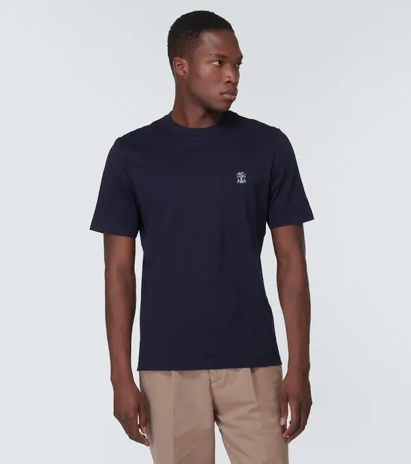 Brunello Cucinelli Printed Cotton T-shirt