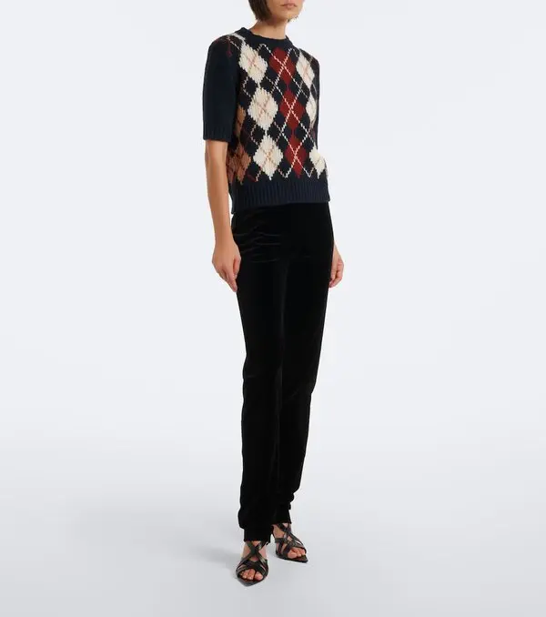 Khaite Lisa Argyle Cashmere And Mohair Sweater