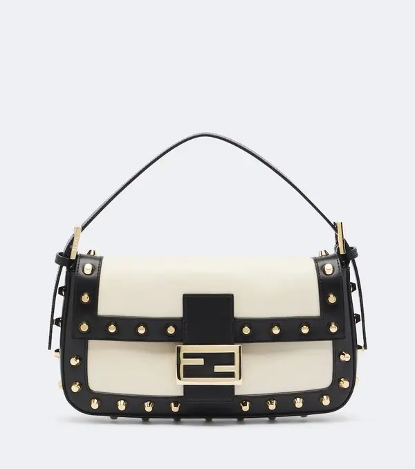 Fendi Baguette® 26424 Studded Leather Shoulder Bag