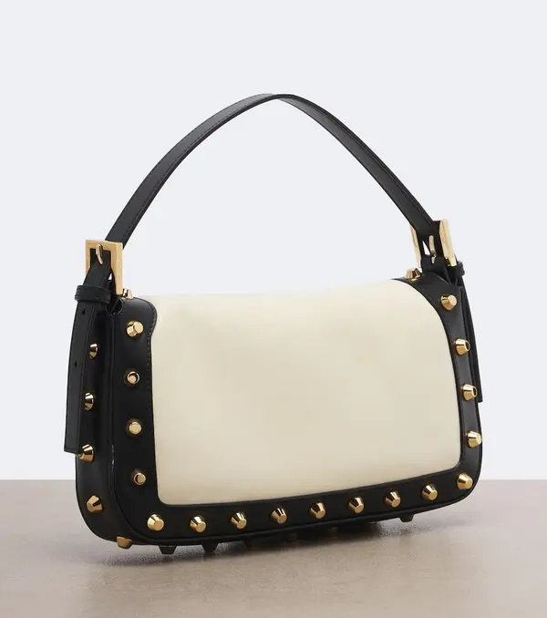 Fendi Baguette® 26424 Studded Leather Shoulder Bag