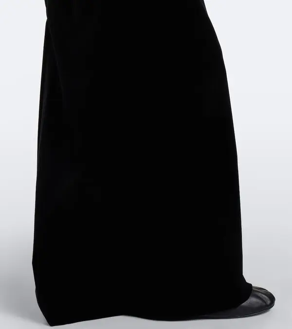 THE ROW Lew Cotton Velvet Maxi Skirt
