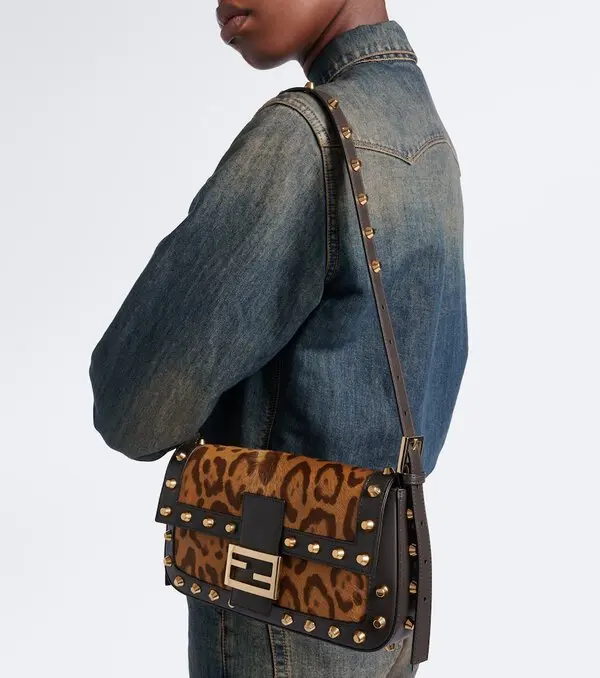 Fendi Baguette® 26424 Calf Hair Shoulder Bag