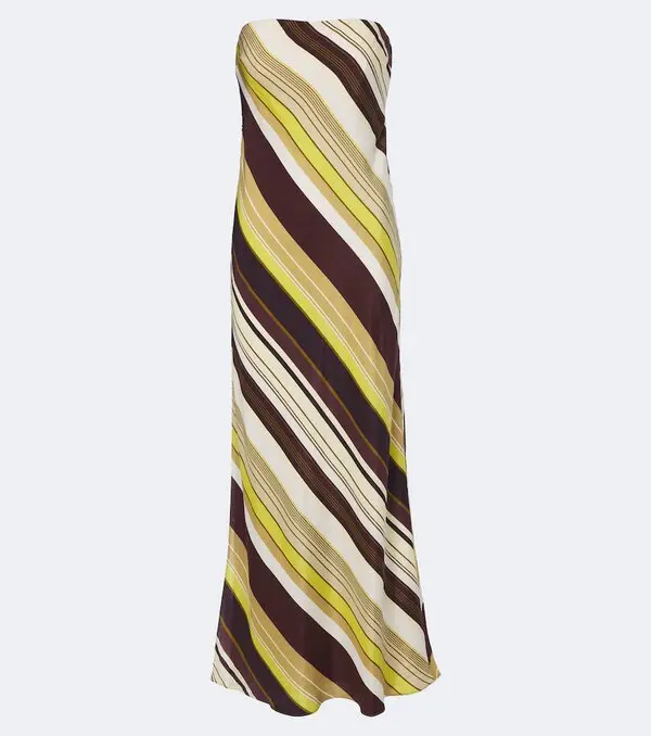 SIR. Striped Silk Maxi Dress