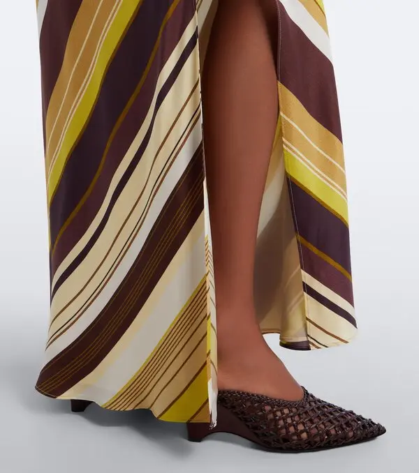 SIR. Striped Silk Maxi Dress