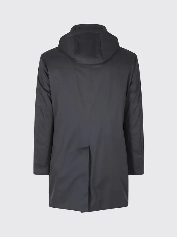 MOORER Knee-length Single-breasted Trench Coat With Hood