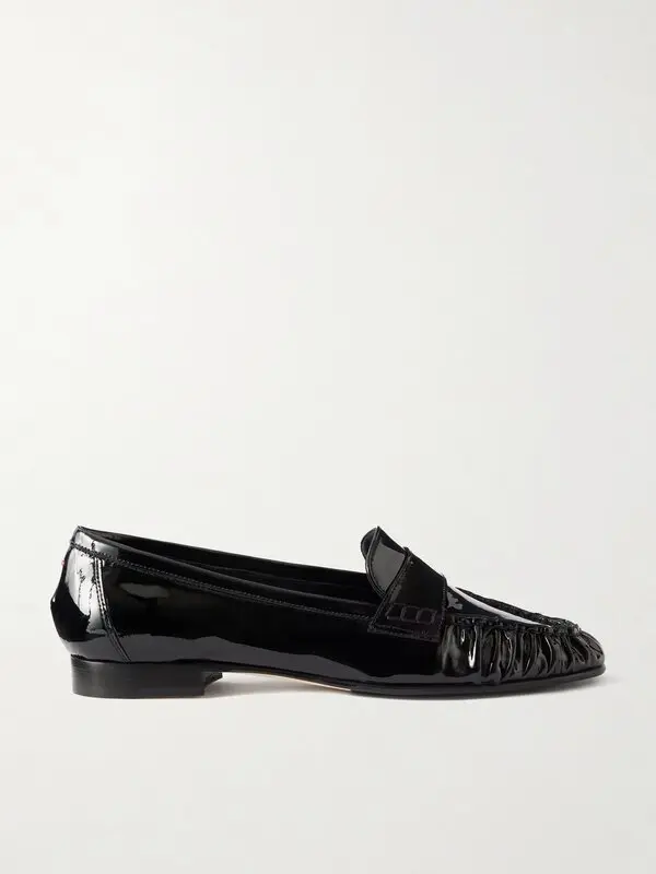 AeydĒ Aldous Patent-leather Loafers - Black
