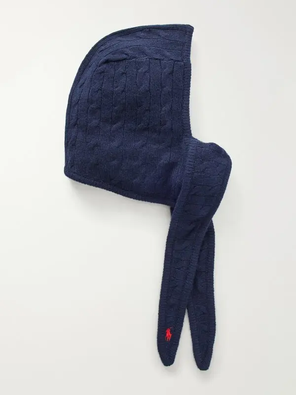 Polo Ralph Lauren Cable-knit Wool And Cashmere-blend Snood - Blue