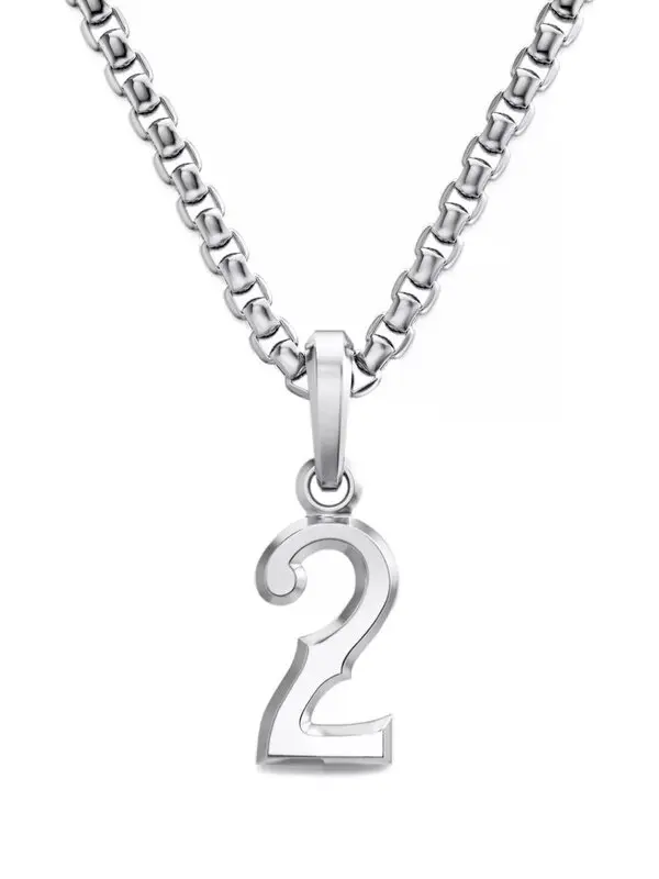 David Yurman Number Two Pendant - Silver