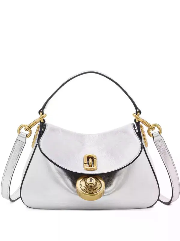 Marc Jacobs Padlock Leather Crossbody Bag - Silver