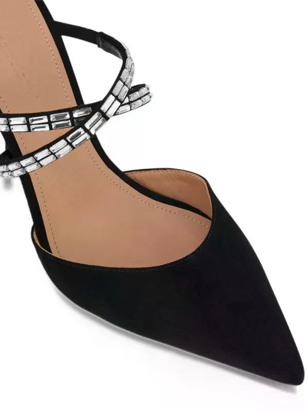 MALONE SOULIERS Penn Crystal-embellished Suede Mules