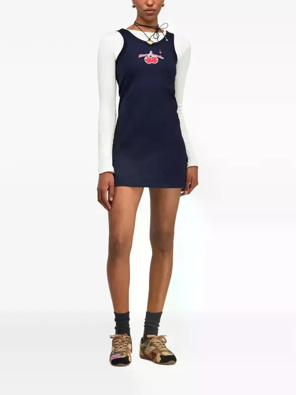 Marc Jacobs Layered Cherry-print Mini Dress