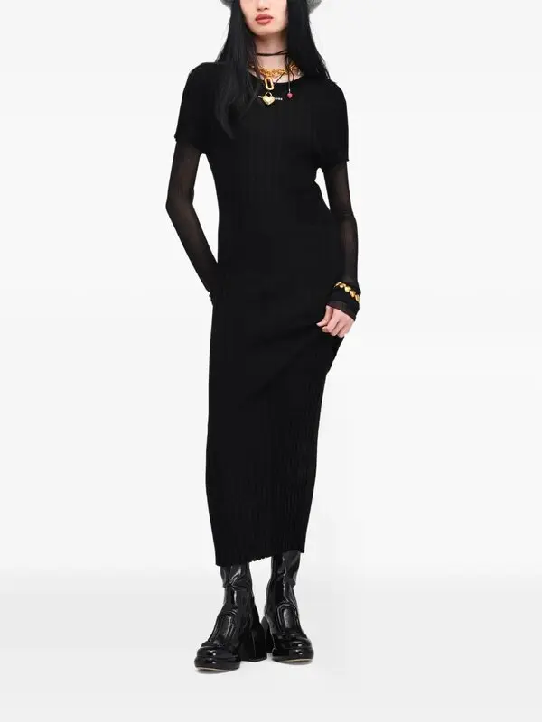 Marc Jacobs Sheer-layered Knit Maxi Dress