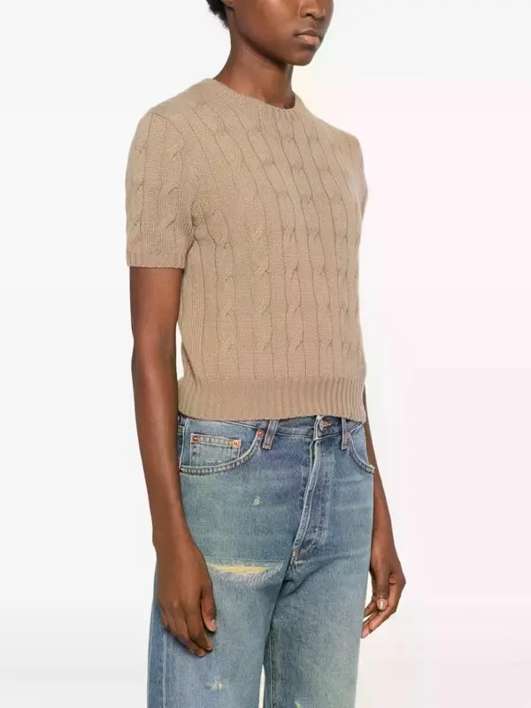 Ralph Lauren Cable-knit Short-sleeve Sweater