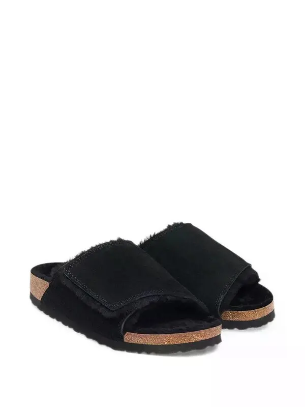 BIRKENSTOCK Solana Shearling Suede Leather Sandals
