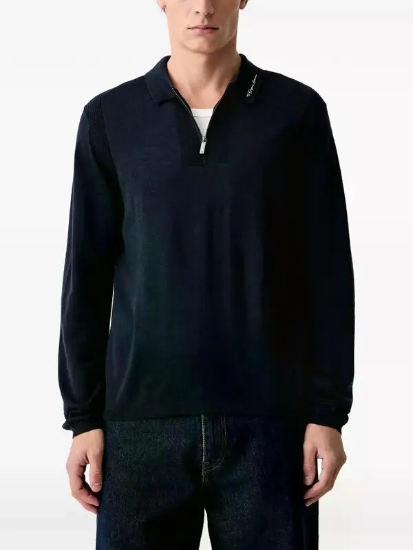 Emporio Armani Shaved Virgin Wool Polo Neck Sweater