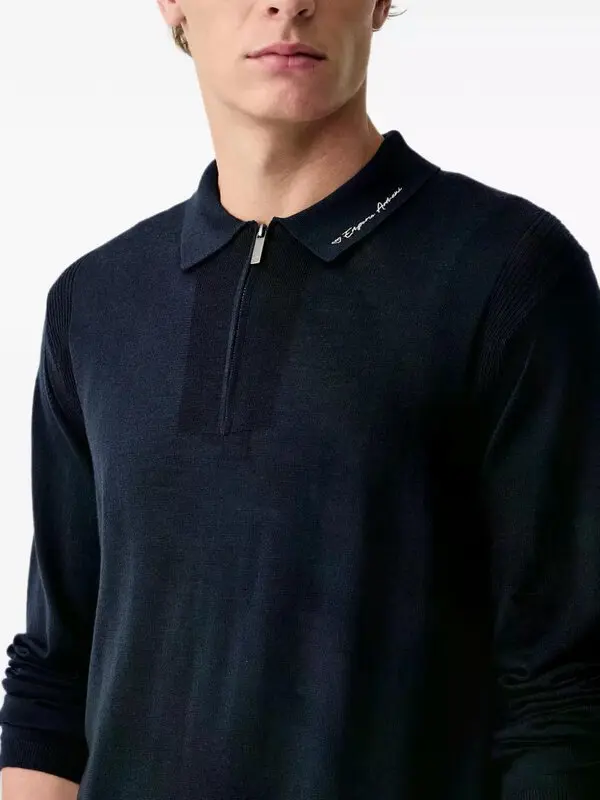 Emporio Armani Shaved Virgin Wool Polo Neck Sweater