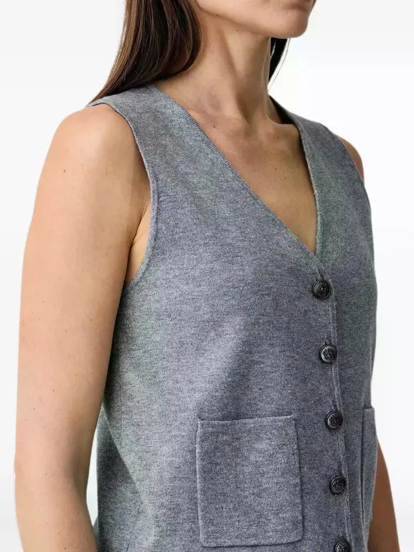 GAUDI V-neck Button-up Vest