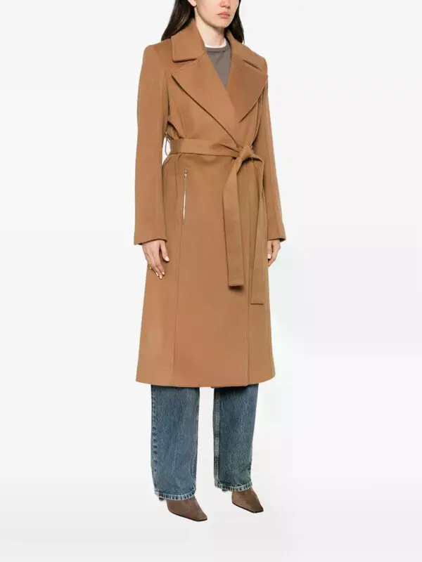 Patrizia Pepe Belted Notch-lapels Coat