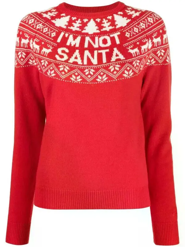MC2 SAINT BARTH Intarsia-knit Jumper - Red