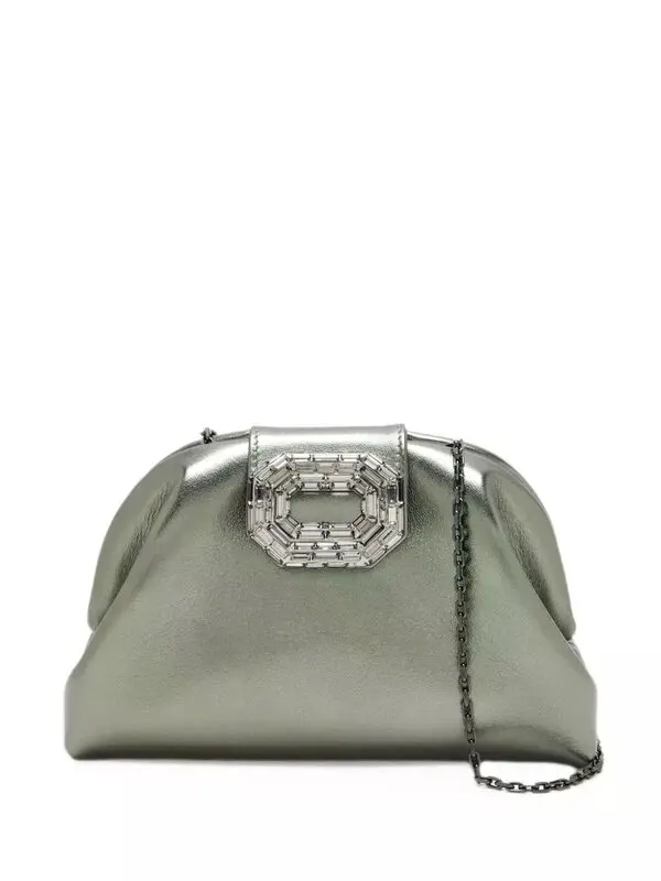 Amina Muaddi Camelia Clutch Bag - Grey