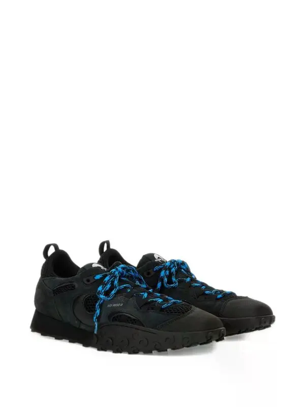 MARINE SERRE Panelled Leather Sneakers - Black