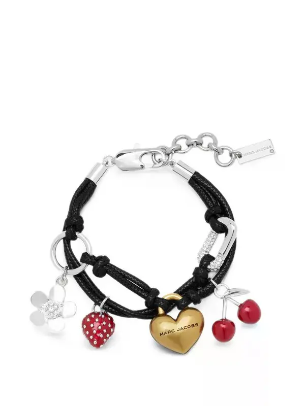 Marc Jacobs Charm-embellished Cord Bracelets - Silver