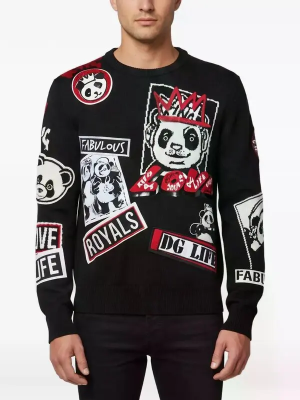 Dolce & Gabbana Dg Life Panda Patch Sweater