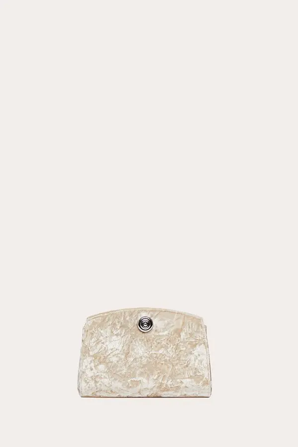 LIFFNER Pushlock Clutch Ivory Velvet - White