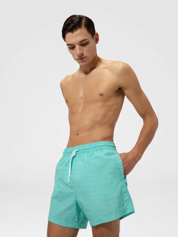 Missoni Mid-length Swim Shorts With Tone-on-tone Zigzag Print