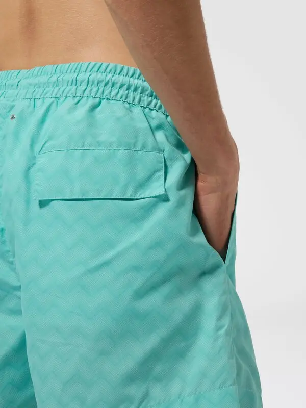 Missoni Mid-length Swim Shorts With Tone-on-tone Zigzag Print