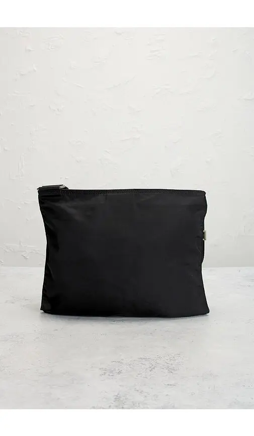 FWRD RENEW Prada Tessuto Flat Messenger Bag