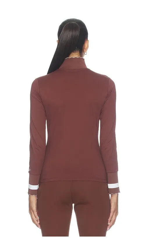 JORDE Kelly Quarter-zip Baselayer Top - Brown