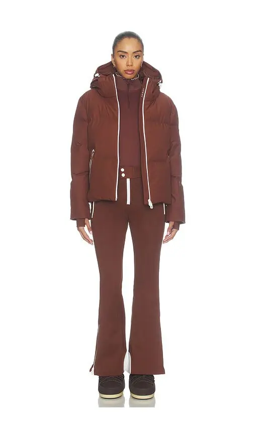 JORDE Kelly Quarter-zip Baselayer Top - Brown