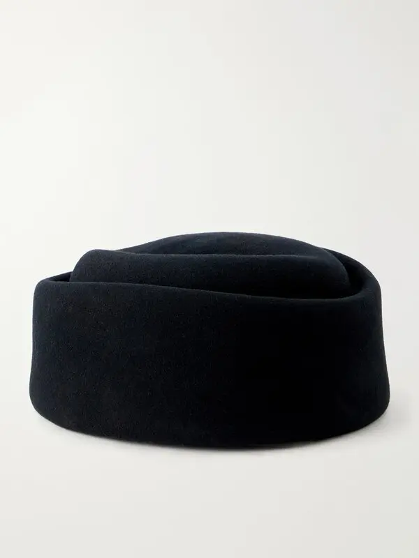 GIGI BURRIS MILLINERY Odette Wool-felt Pillbox Hat - Black