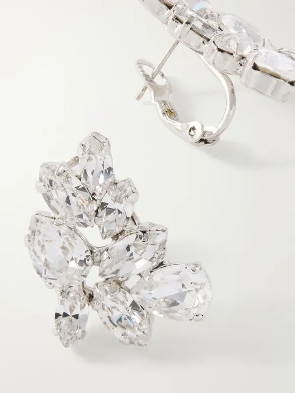 JENNIFER BEHR Octavia Crystal-embellished -tone Earrings