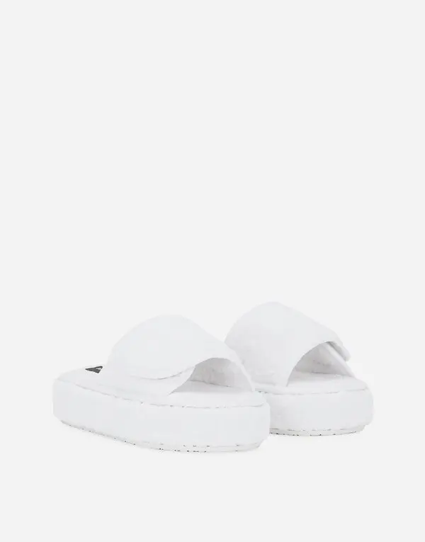 Dolce & Gabbana Terry Cotton Plateau Slippes Platform Slip-ons