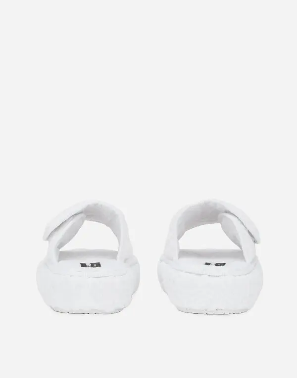 Dolce & Gabbana Terry Cotton Plateau Slippes Platform Slip-ons