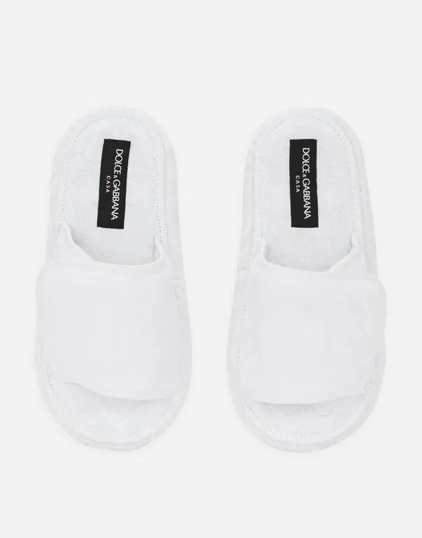 Dolce & Gabbana Terry Cotton Plateau Slippes Platform Slip-ons
