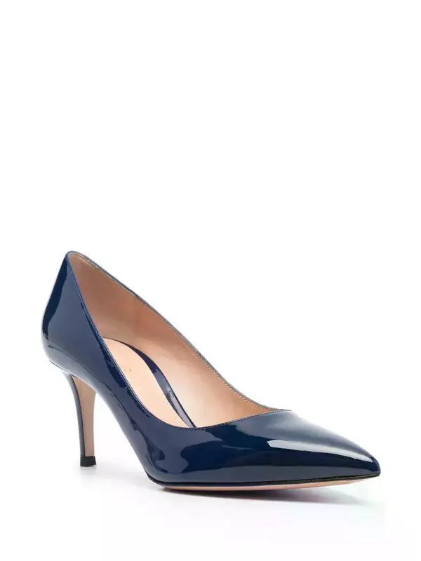 GIANVITO ROSSI 70mm Patent-leather Pumps - Blue