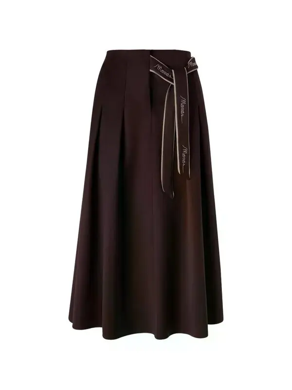 Antonio Marras Embroidered Logo-belt Midi Pleated Skirt