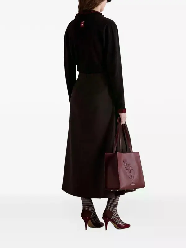 Antonio Marras Embroidered Logo-belt Midi Pleated Skirt