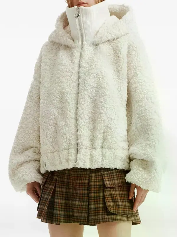 MUSIUM DIV. Fleece-texture Hooded Jacket